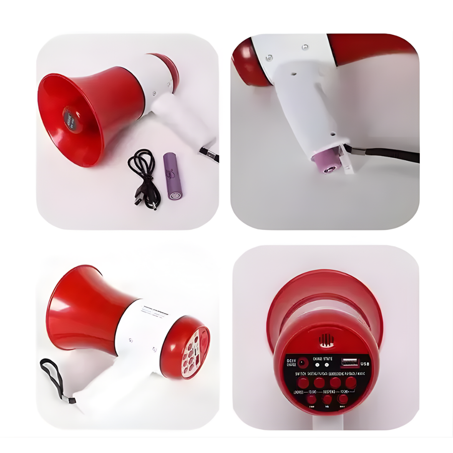 PACK DE 2 MEGÁFONOS PORTÁTILES RECARGABLES – Tienda 1