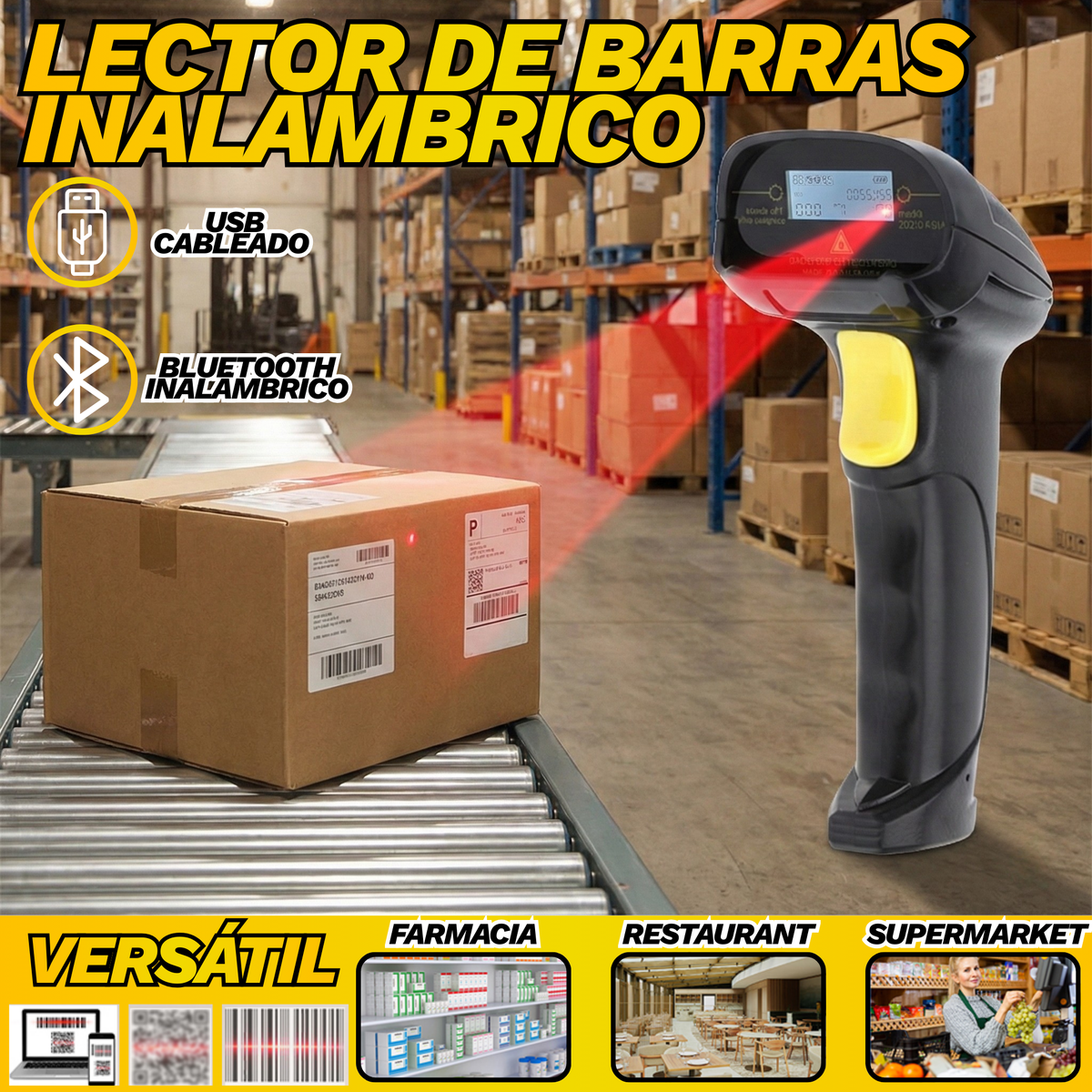 LECTOR DE BARRAS INALAMBRICO – Tienda 1